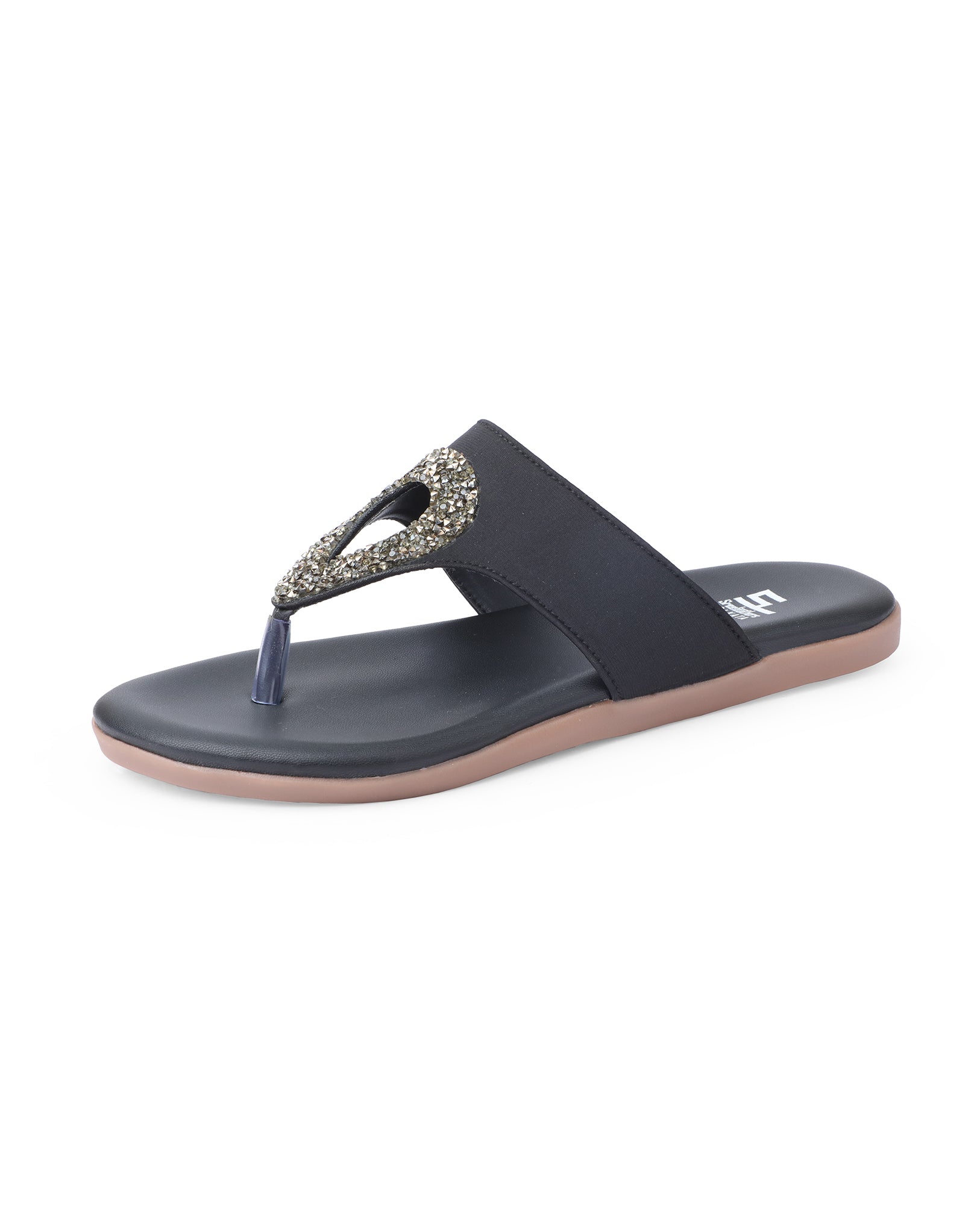 ladies fancy comfort black chappals 100372 – Sreeleathers