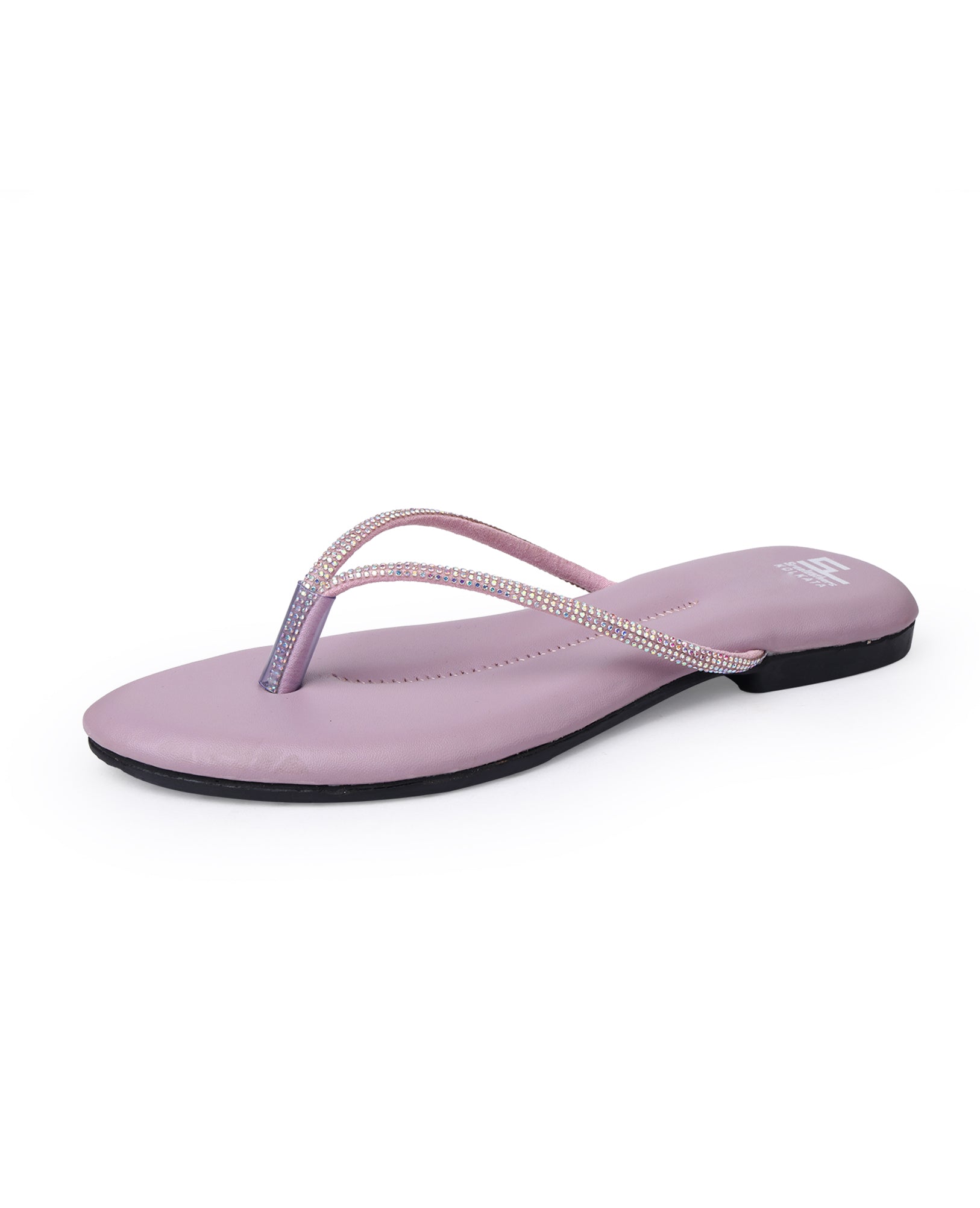ladies fancy flat purple chappals 17068 – Sreeleathers Online Kolkata