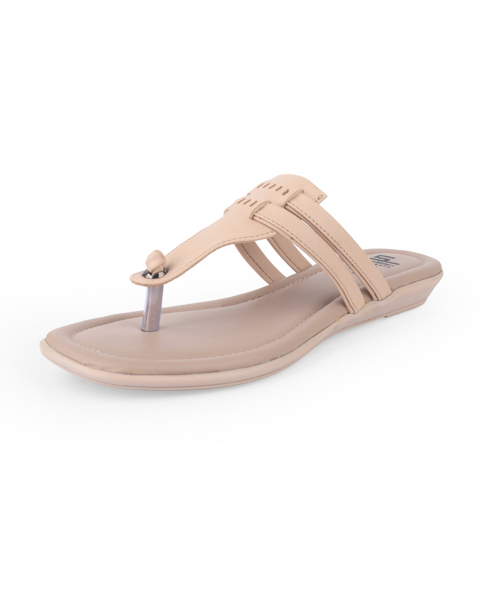 Ladies Flat beige chappals 17678 – Sreeleathers Ltd