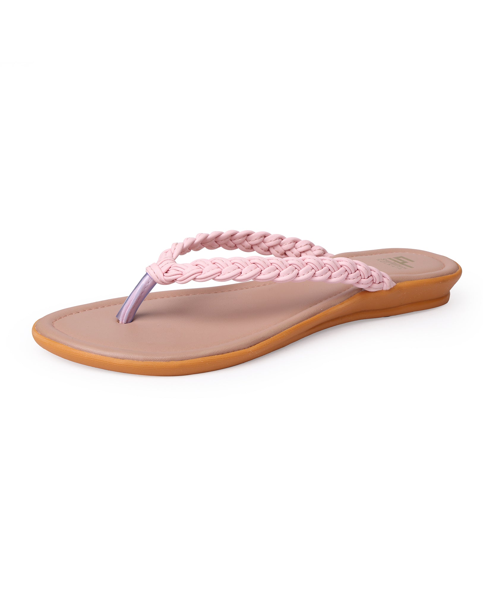 Ladies flat pink chappals 25411 – Sreeleathers