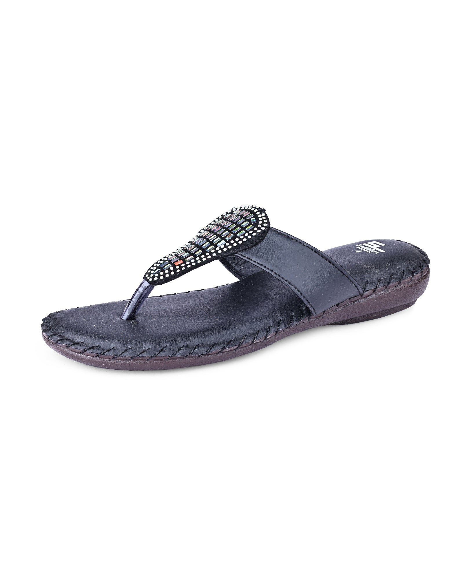 Ladies party wear comfort black chappals 26702 – Sreeleathers