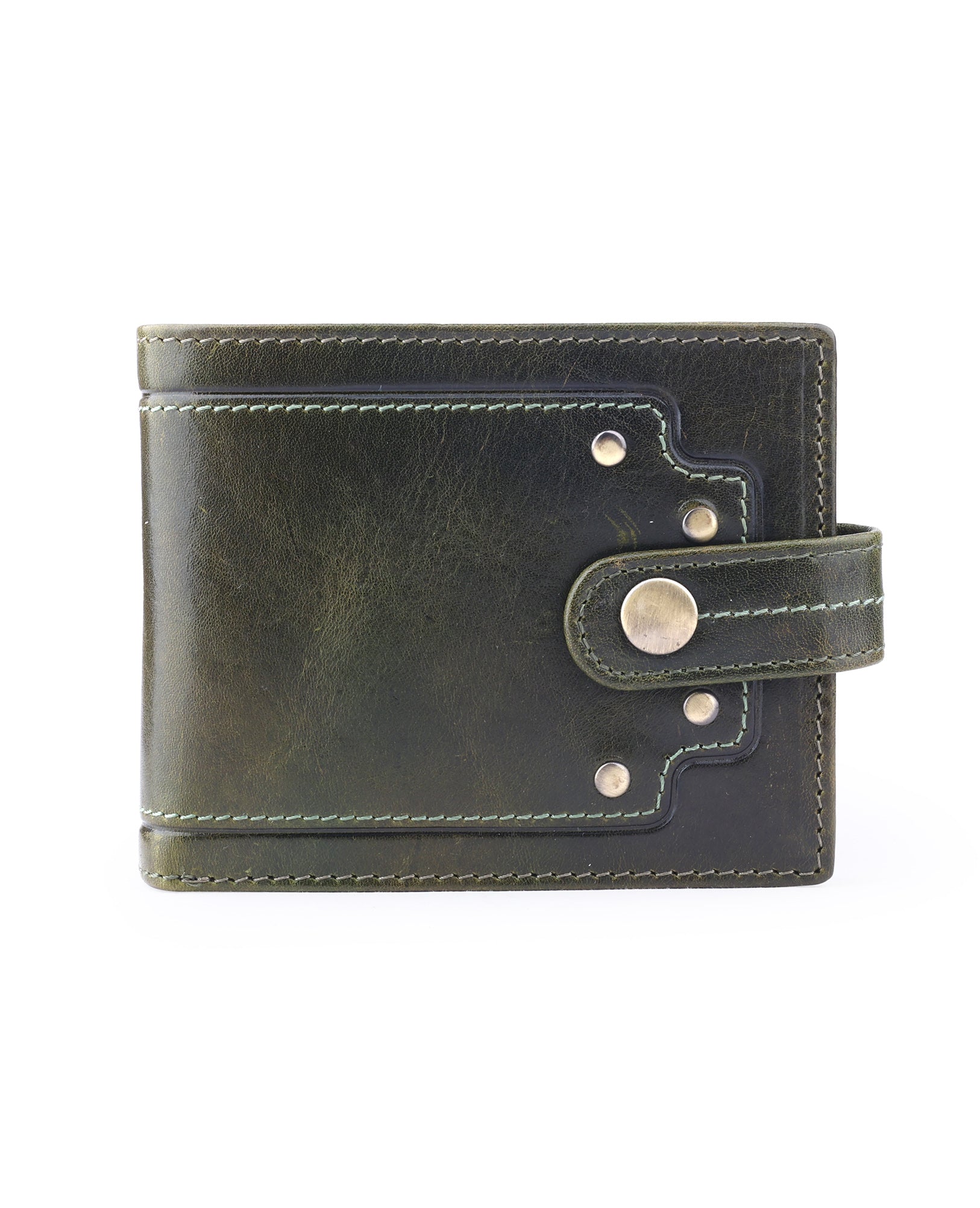 Men's premium leathers wallet (green) 29544 Buy Online | Sreeleathers ...