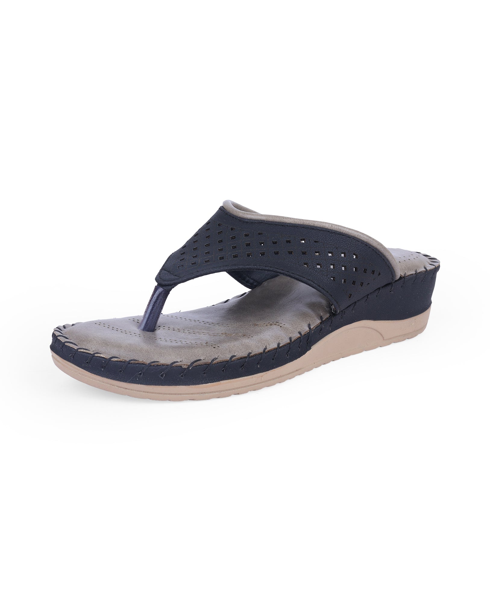 LADIES FLAT COMFORT BLACK CHAPPAL 329920 – Sreeleathers